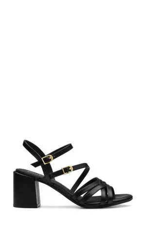 Clarks Ezoria Strappy Sandal - Black Leather