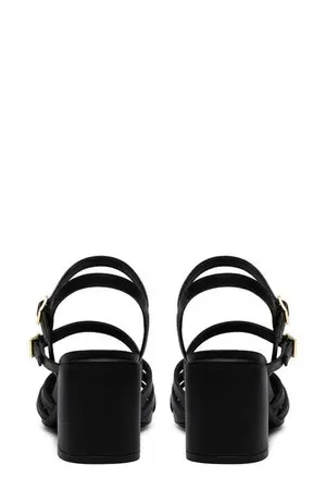 Clarks Ezoria Strappy Sandal - Black Leather
