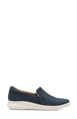 Clarks Lynell Sky Sneakers - Navy Nubuck