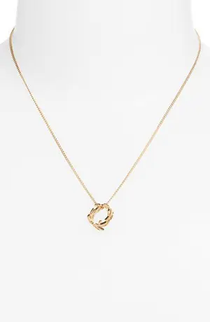 Saint Laurent Thin Twist Charm Pendant Necklace