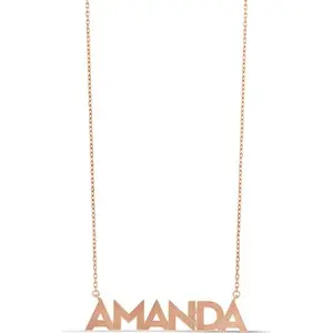 SHYMI Fluted Name Pendant Necklace - Rose