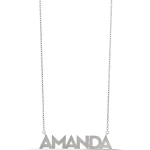 SHYMI Fluted Name Pendant Necklace - Silver