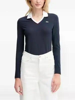 Lacoste V-neck Collared Top