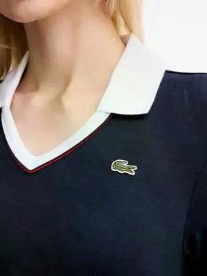 Lacoste V-neck Collared Top