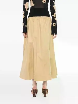 LESS Patchwork A-line Maxi Skirt
