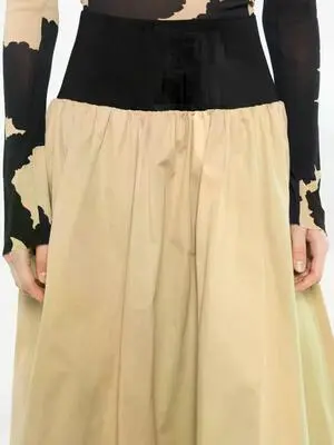 LESS Patchwork A-line Maxi Skirt