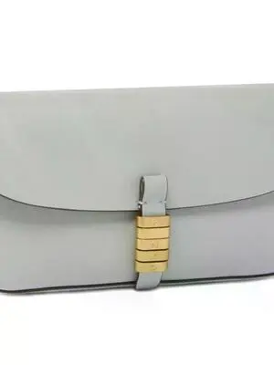 Pinko Medium Saddle Flat Shoulder Bag - Grey