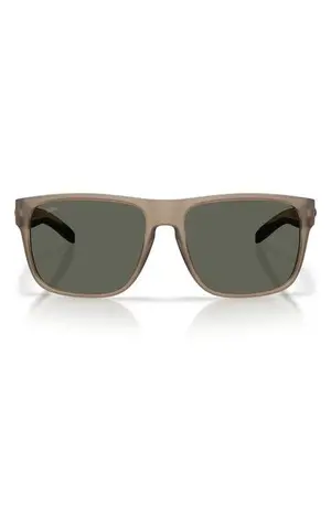 COSTA DEL MAR Spearo Xl 59mm Polarized Square Sunglasses - Matte Brown Smoke/gray 580g