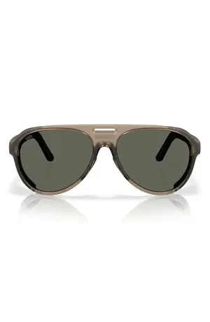 COSTA DEL MAR Grand Catalina 59mm Polarized Aviator Sunglasses - Matte Brown Smoke/gray 580g