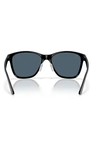 COSTA DEL MAR Luna Nueva 57mm Polarized Sunglasses - Black/gray