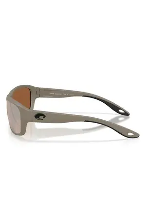 COSTA DEL MAR Clipperton 58mm Polarized Rectangle Sunglasses