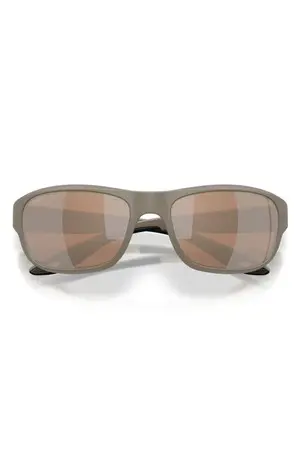 COSTA DEL MAR Clipperton 58mm Polarized Rectangle Sunglasses