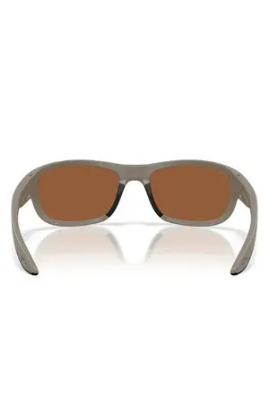 COSTA DEL MAR Clipperton 58mm Polarized Rectangle Sunglasses