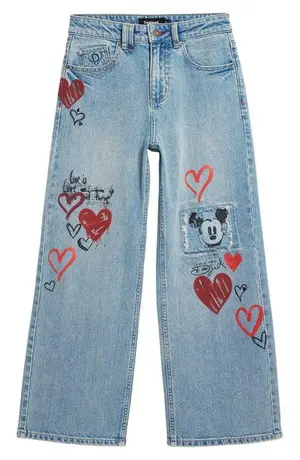Desigual Printed Wide-leg Jeans