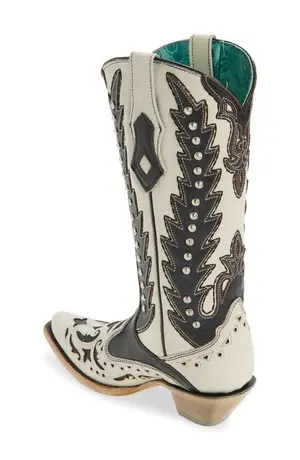 CORRAL Studded Overlay Western Boots