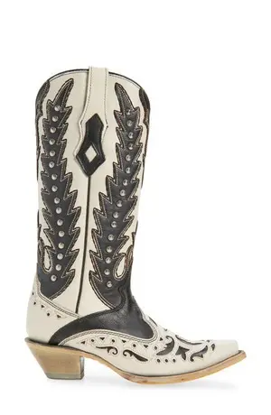 CORRAL Studded Overlay Western Boots