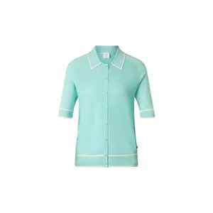 Bogner Peaches Silk Knit Jacket - Cyan-blue