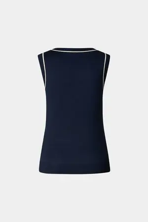 Bogner Knitted Top - Navy Blue
