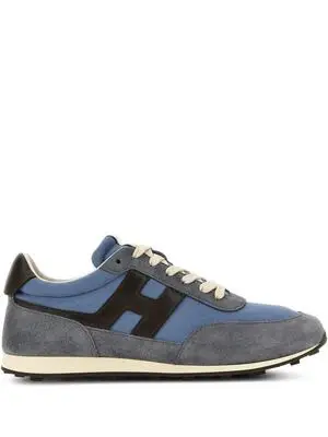 Hogan Athletic Suede And Fabric Sneakers - Blue