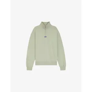 Hugo Logo-patch Quarter-zip Cotton-terry Sweatshirt