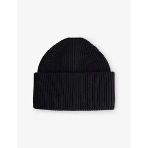 Varley Logo-patch Rib-knit Beanie