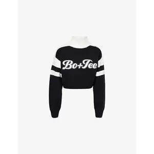 Bo+tee Logo-appliqué Cropped Knitted Jumper
