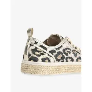 Carvela Sorano Leopard Print Canvas Trainers