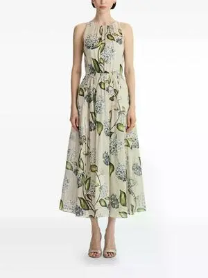 Oscar De La Renta Flower-print Maxi Dress