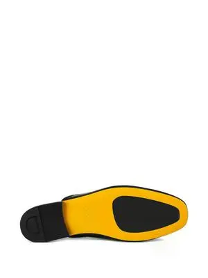 DOUCAL'S Leather Mules With Metal Detailing - Black