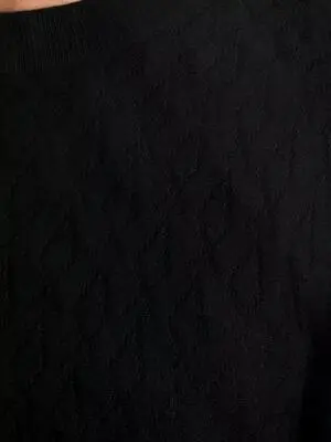 Armani Exchange Diamond-patterned Pullover - Black