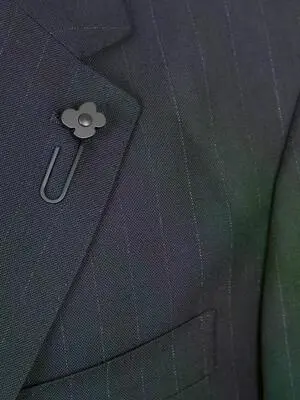LARDINI Pinstriped Single-breasted Suit - Blue