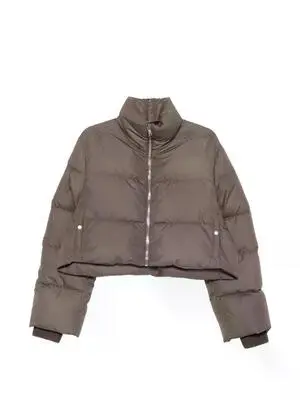 MONCLER + RICK OWENS Cropped Puffer Jacket - Brown
