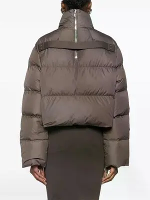 MONCLER + RICK OWENS Cropped Puffer Jacket - Brown