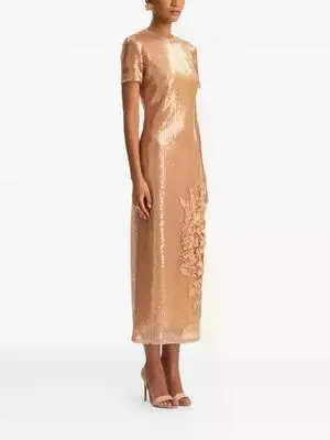 Oscar De La Renta Crow-neck Maxi Dress