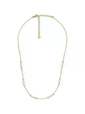 Emporio Armani Eagle Charm Pearl Necklace - Gold