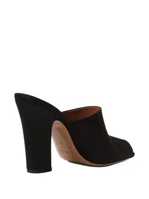 Paris Texas 100mm Rosie Heeled Mules - Black