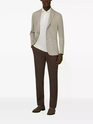 Boggi Milano Micro-patterned Single-breasted Blazer