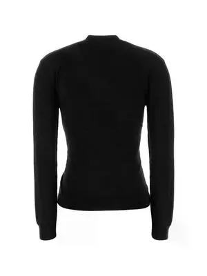 LEMAIRE Twisted V-neck Cardigan - Black