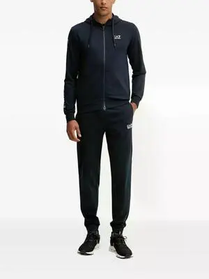 EA7 Logo-print Zip-up Hoodie