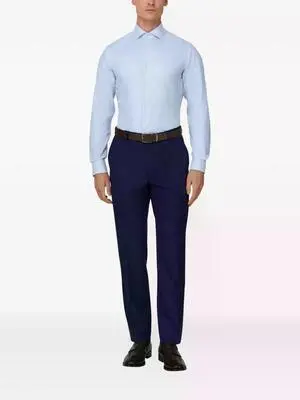 Boggi Milano Striped Windsor-collar Shirt - Blue