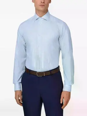 Boggi Milano Striped Windsor-collar Shirt - Blue