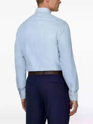 Boggi Milano Striped Windsor-collar Shirt - Blue
