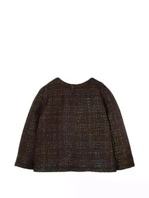Marc Jacobs Tweed Jacket With Chain Detail - Brown