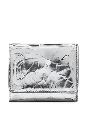 MAISON MARGIELA Textured Trifold Wallet - Silver
