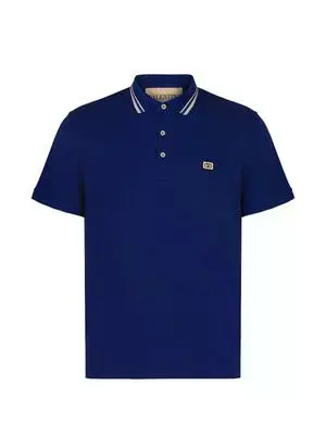 Valentino Garavani Cotton Piqué Polo Shirt With Vlogo Patch
