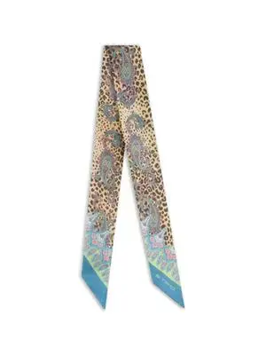 Etro Paisley Animal-motif Scarf - Neutrals