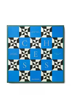 PRINTWORKS Lacquered Checkered Chess Set
