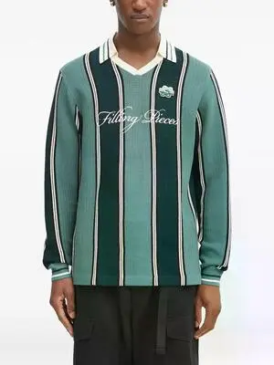 Filling Pieces Striped Football Jersey Sweatshirt