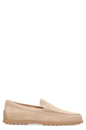 TOD'S Suede Loafer Slipper - Beige