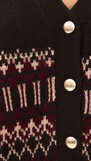 Sablyn Elliot Boxy Cropped Cashmere Cardigan - Oaktree Multi